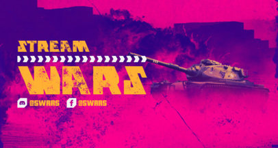 Placeit - Military-Themed Twitch Banner Maker Inspired by World of Tanks